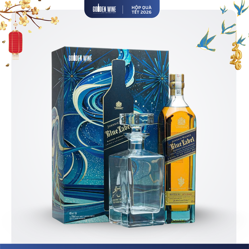 JOHNNIE WALKER BLUE LABEL 2026 TET GIFT BOX | Golden Wine - GW